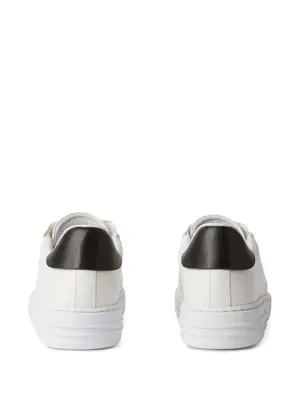 MSGM Logo-embossed Leather Sneakers