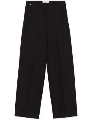 Fendi Grain-de-poudre Wool Trousers - Purple