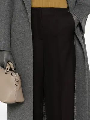 Fendi Grain-de-poudre Wool Trousers - Purple