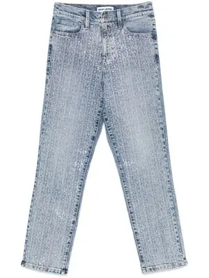Dkny Logo-rhinestone Jeans