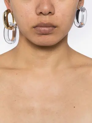 Sacai Tone Hoop Earrings