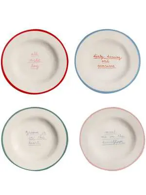 LAETITIA ROUGET X Browns I Put A Spell On You Porcelain Dessert Plates - White