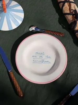 LAETITIA ROUGET X Browns I Put A Spell On You Porcelain Dessert Plates - White