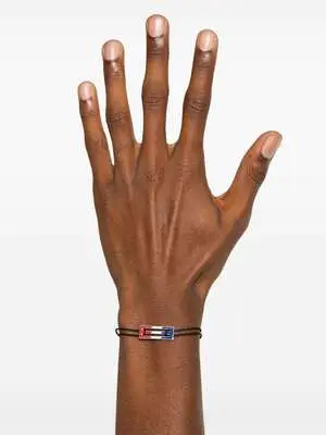 Le Gramme Lacquered Tricolor Cord Bracelet - Blue