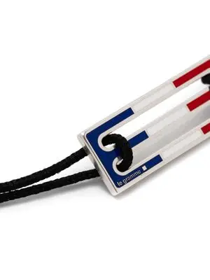 Le Gramme Lacquered Tricolor Cord Bracelet - Blue