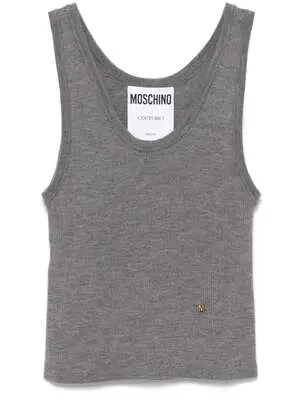 Moschino Lettering Tank Top - Grey
