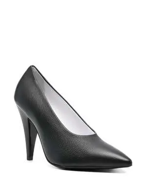 Moschino 100mm Leather Pumps - Black