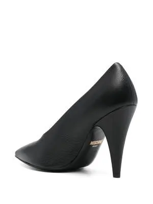 Moschino 100mm Leather Pumps - Black