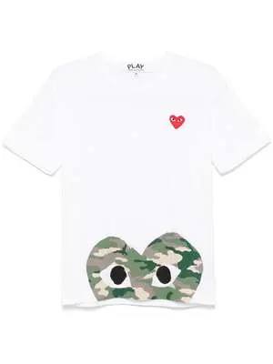 Play Comme Des Garcon Heart-patch T-shirt