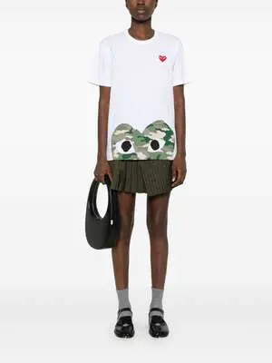 Play Comme Des Garcon Heart-patch T-shirt