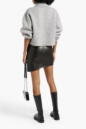 Helmut Lang Mélange Merino Wool-blend Turtleneck Sweater