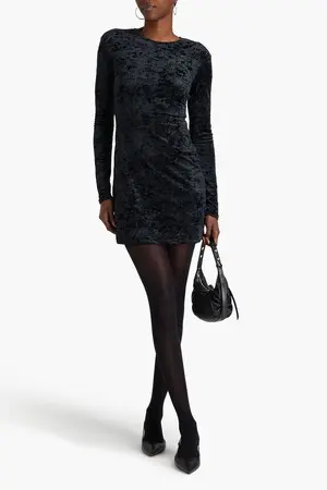 FRAME Crushed Velvet Mini Dress