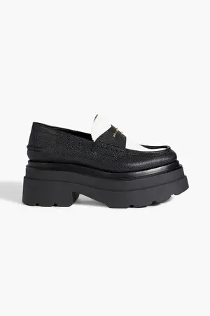 Alexander Wang Carter Pebbled-leather Platform Loafers