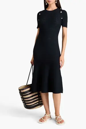 3.1 Phillip Lim Button-embellished Knitted Midi Dress
