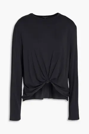Rag & Bone Jenna Knotted Modal-blend Jersey Top
