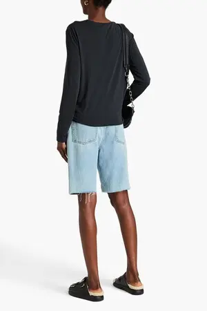 Rag & Bone Jenna Knotted Modal-blend Jersey Top