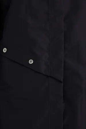 3.1 Phillip Lim Button-detailed Cotton-blend Poplin Shirt - Midnight Blue