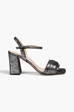 SERGIO ROSSI Metallic Suede Sandals
