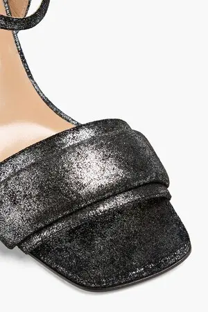 SERGIO ROSSI Metallic Suede Sandals