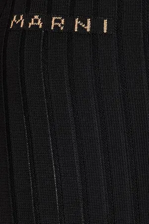 Marni Ribbed-knit Maxi Skirt - Black