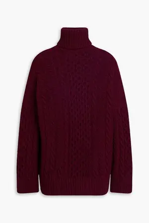 &daughter Annis Cable-knit Turtleneck Sweater - Plum