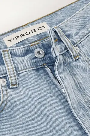Y/project Evergreen Convertible Embroidered Wide-leg Jeans