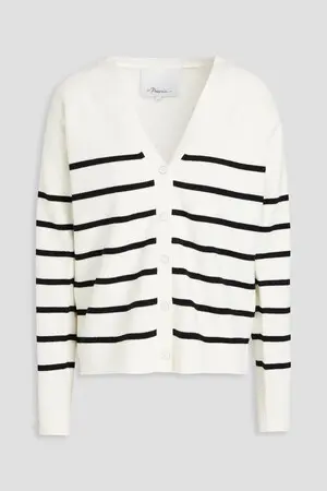 3.1 Phillip Lim Striped Wool Cardigan - Ivory