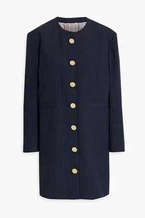 Thom Browne Striped Wool-seersucker Coat