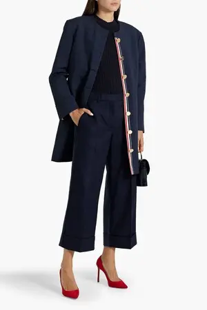Thom Browne Striped Wool-seersucker Coat