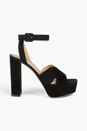 SERGIO ROSSI Sergio Rossi Suede Platform Sandals - Black
