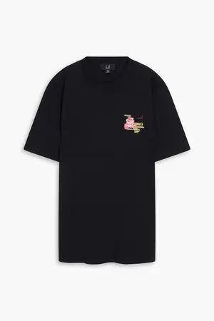 Dunhill Embroidered Cottonjersey Tshirt