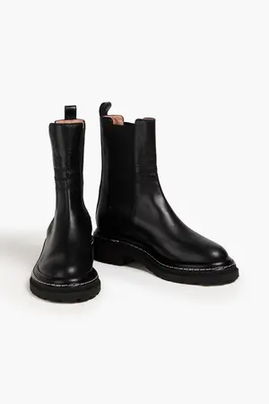 Alberta Ferretti Leather Chelsea Boots