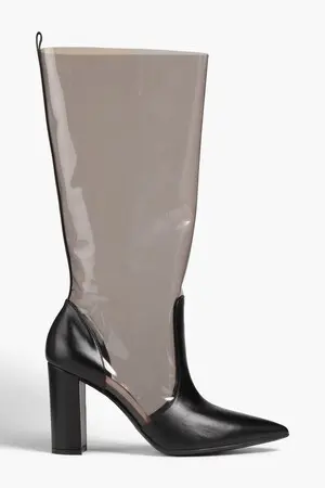 GIANVITO ROSSI Leather And Tpu Knee Boots
