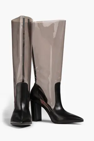 GIANVITO ROSSI Leather And Tpu Knee Boots