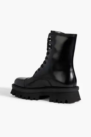 FERRAGAMO Kira Leather Combat Boots