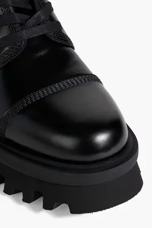 FERRAGAMO Kira Leather Combat Boots