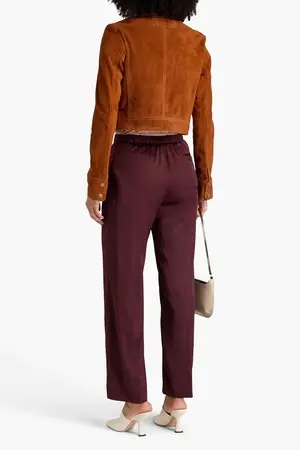 Acne Studios Pleated Satin Wide-leg Pants