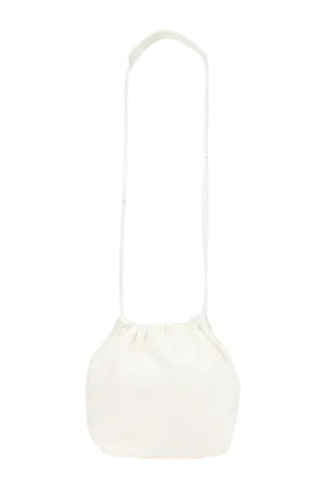 JIL SANDER Croc-effect Leather Bucket Bag - White