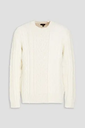 Dunhill Cable-knit Cotton-blend Sweater - Ivory