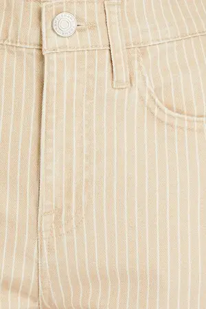 FRAME Le Jane Crop Striped High-rise Straight-leg Jeans