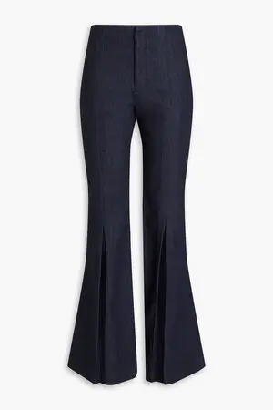 FRAME Pleated High-rise Flared Jeans