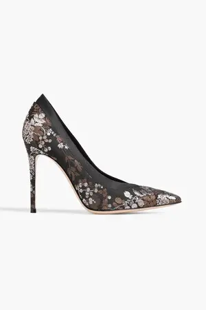 GIANVITO ROSSI Kimono Brocade Pumps