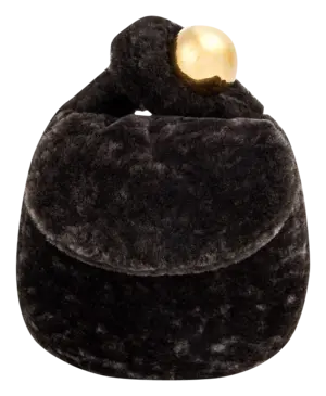 JIL SANDER Embellished Shearling Clutch