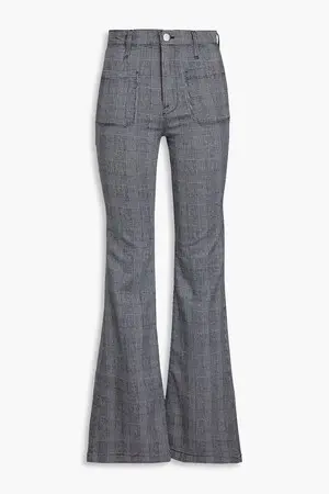 FRAME Prince Of Wales Checked Flared Pants