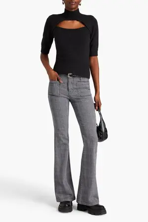 FRAME Prince Of Wales Checked Flared Pants