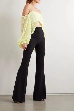 Halpern Offtheshoulder Asymmetric Sequined Mesh Top