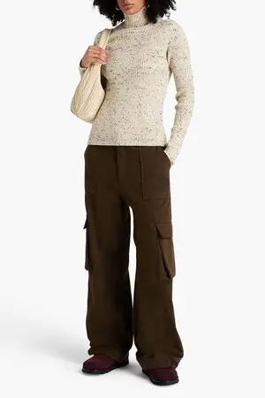JIL SANDER Donegal Ribbed Wool Turtleneck Sweater