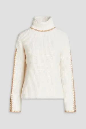 Autumn Cashmere Ribbed-knit Turtleneck Sweater