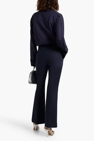 Vince Stretch-cotton Bootcut Trousers - Navy