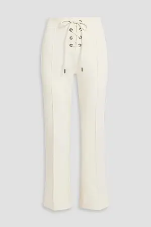FRAME Lace-up Kick-flare Crepe Trousers - Ivory